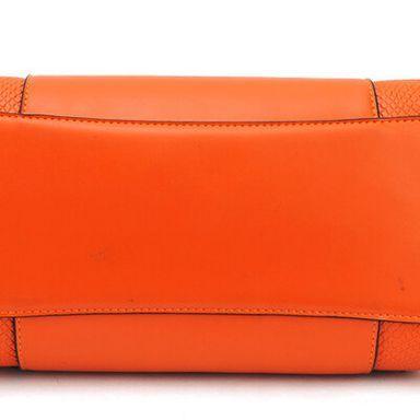 Fall Fashion Pu Leather Tote Orange Woman Handbag on Luulla