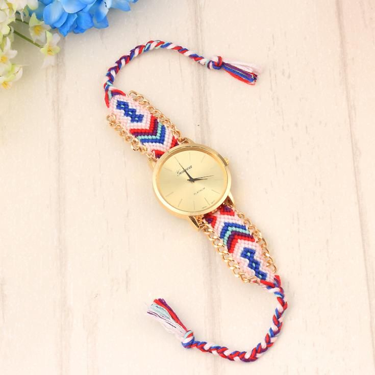 Colorful Cloth Strap Vintage Unisex Watch on Luulla