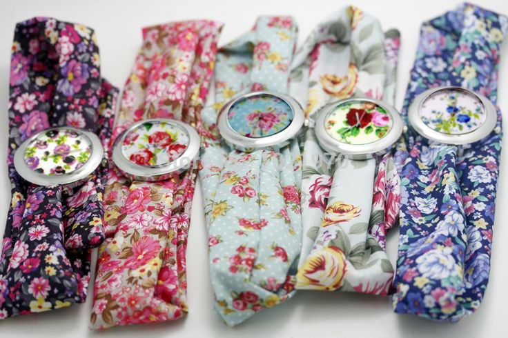 Roses White Floral Cloth Band Woman Watch on Luulla